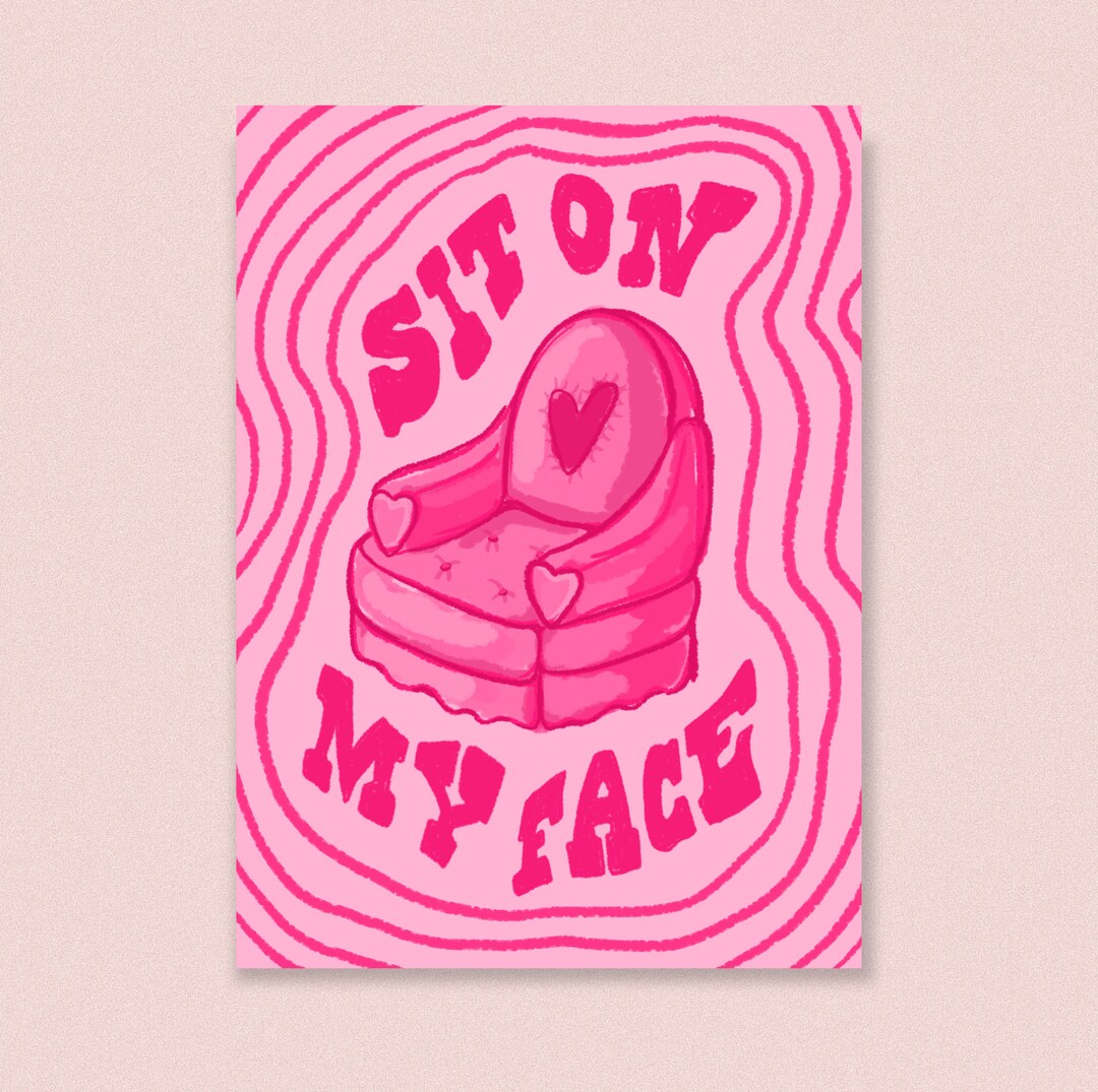 Sit on My Face Valentine's Day Greeting Card - Etsy