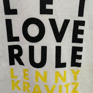 Vintage Lenny Kravitz Let Love Rule T-shirt, Sz M - Etsy