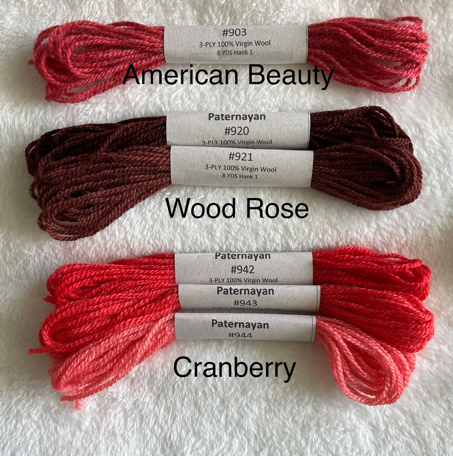 Paternayan Needlepoint Persian Wool Yarn 8 Yds 3 Ply Skeins in 34 ...