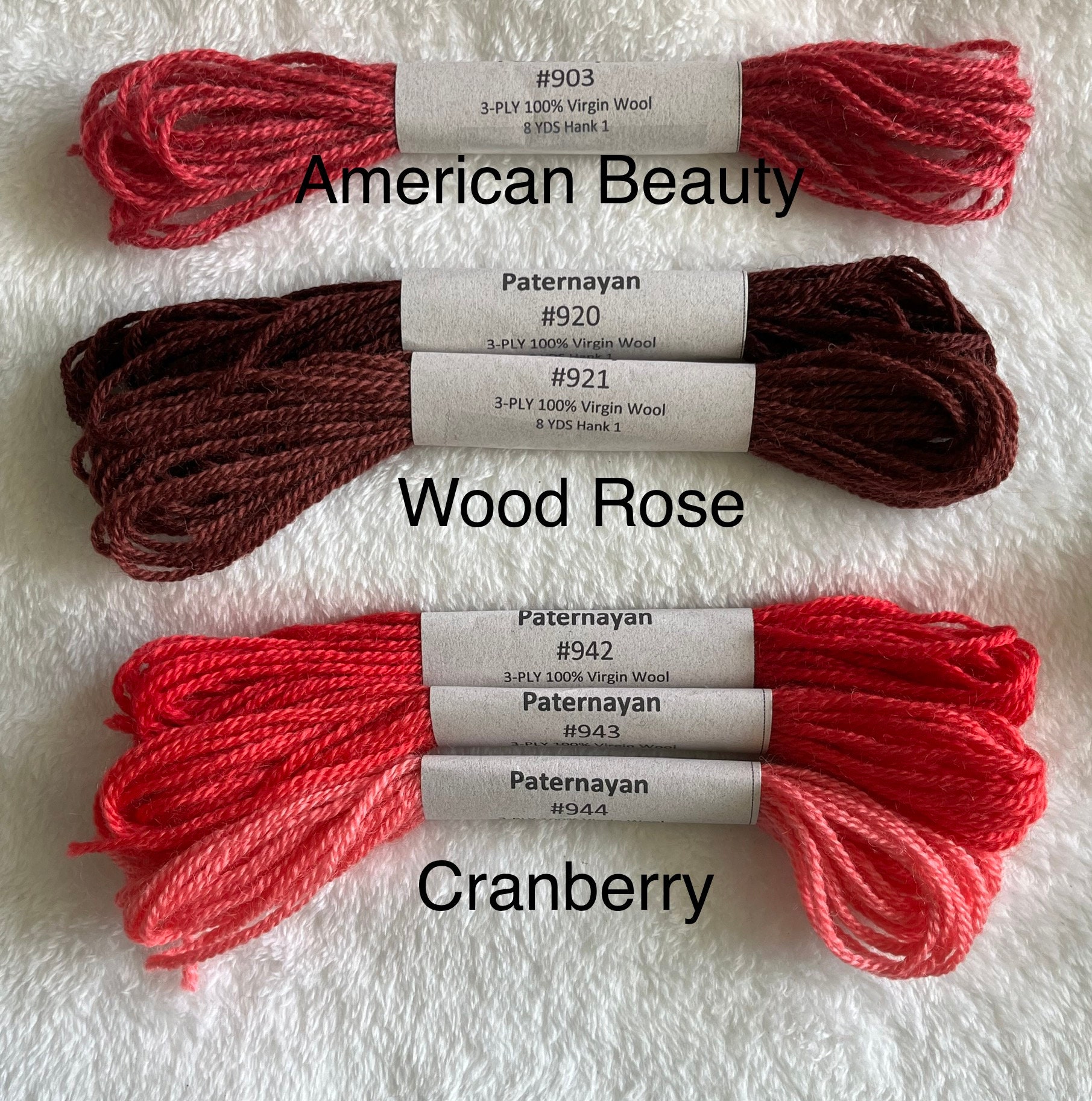 Paternayan Needlepoint Persian Wool Yarn 8 Yds 3 Ply Skeins in 33 ...