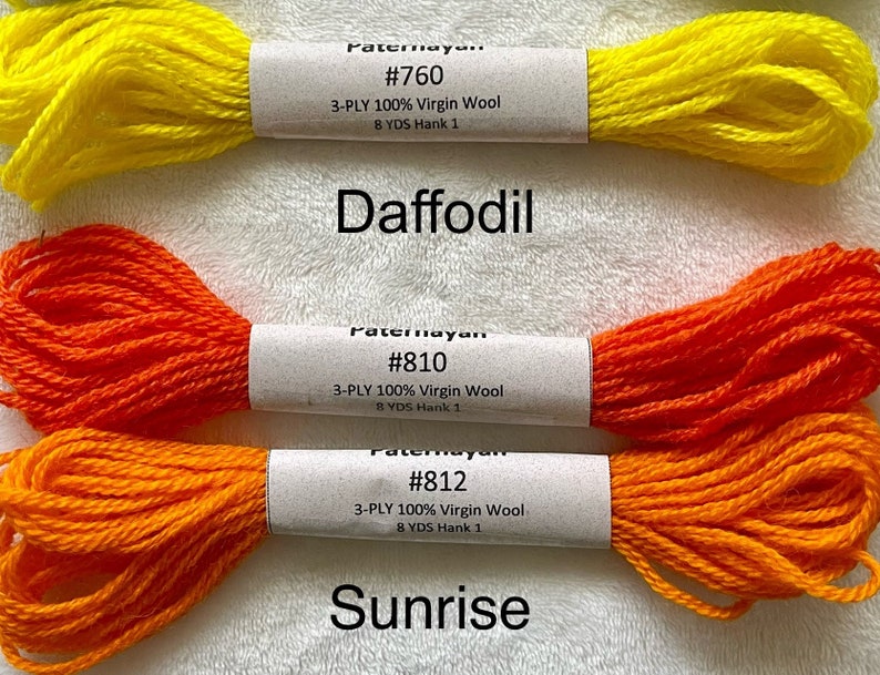 Paternayan Needlepoint Persian Wool Yarn 8 Yds 3 Ply Skeins in 34 ...