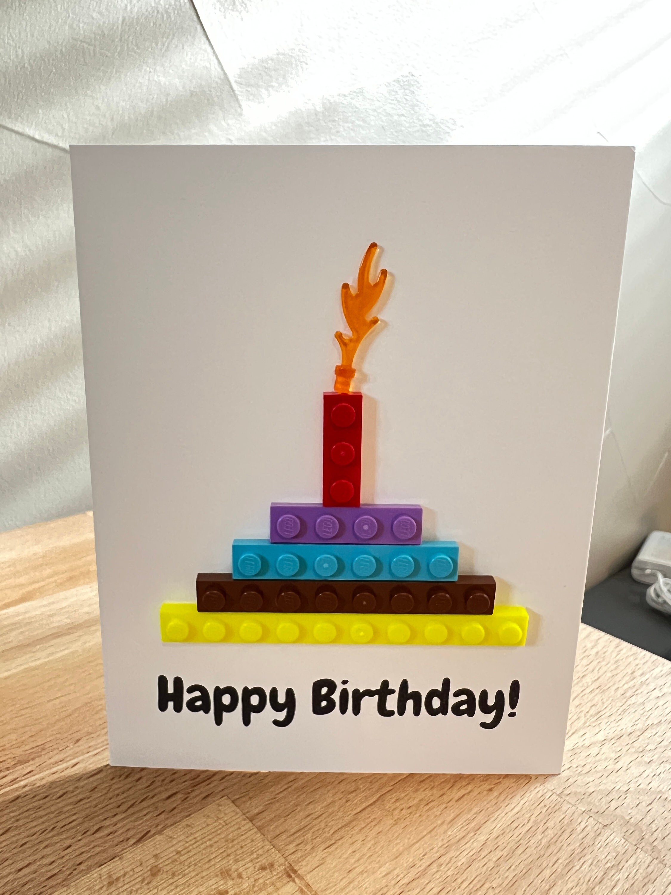 Happy Birthday Card Brick Birthday Card Printed Card Blank Birthday ...