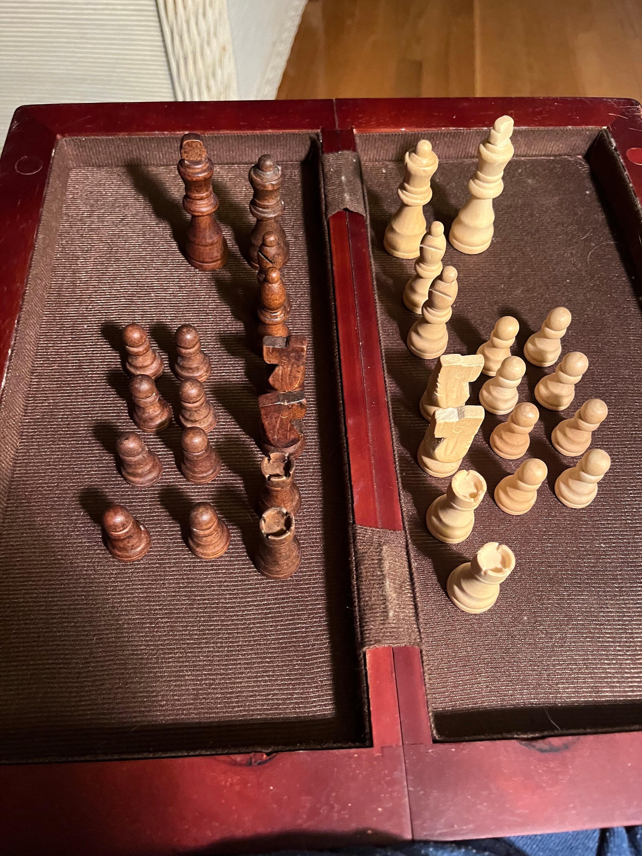 Wooden Chess Set Folding Magnetic Travel Set - Etsy