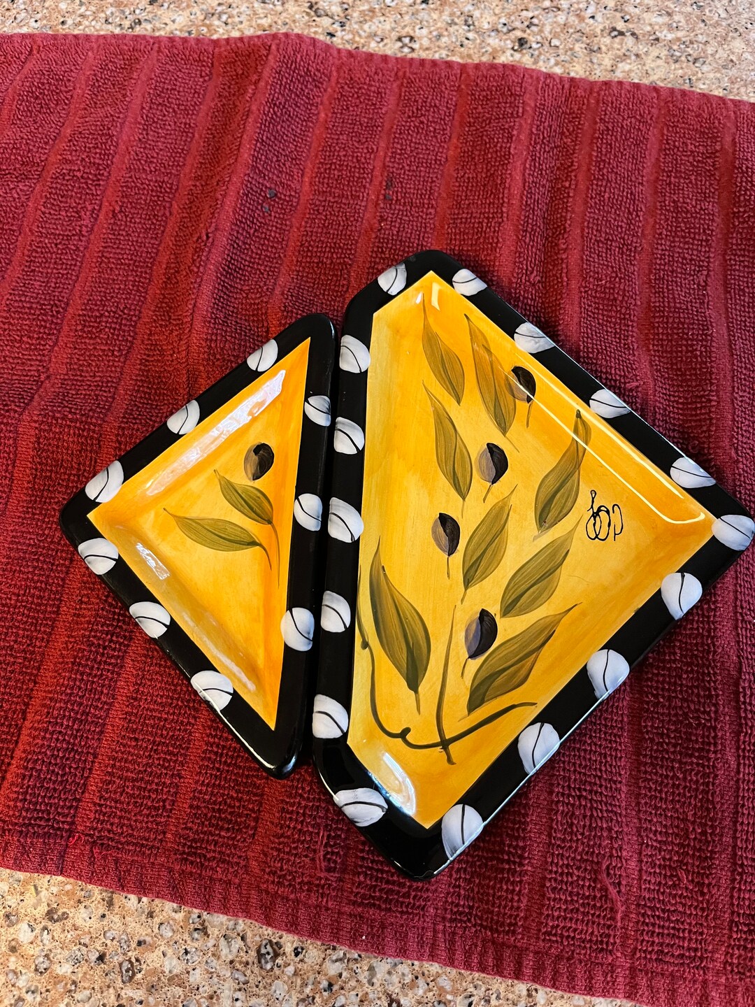 Ceramic Triangular Dishes - Etsy