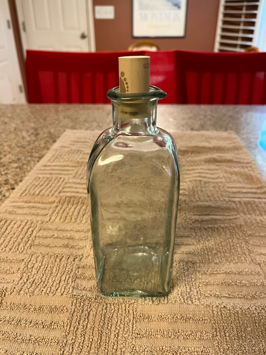 Handblown Glass Bottle With Pour Spout and Cork - Etsy