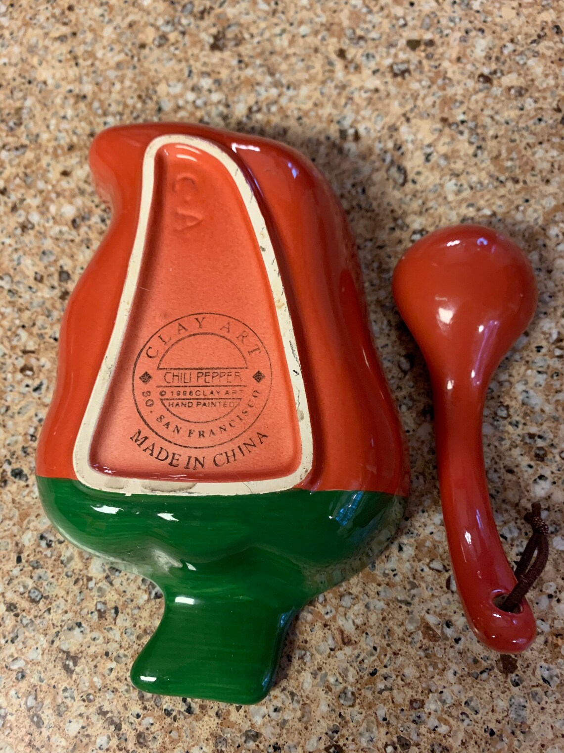 Red Ceramic Chili Pepper Bowl With Matching Serving Spoon - Etsy