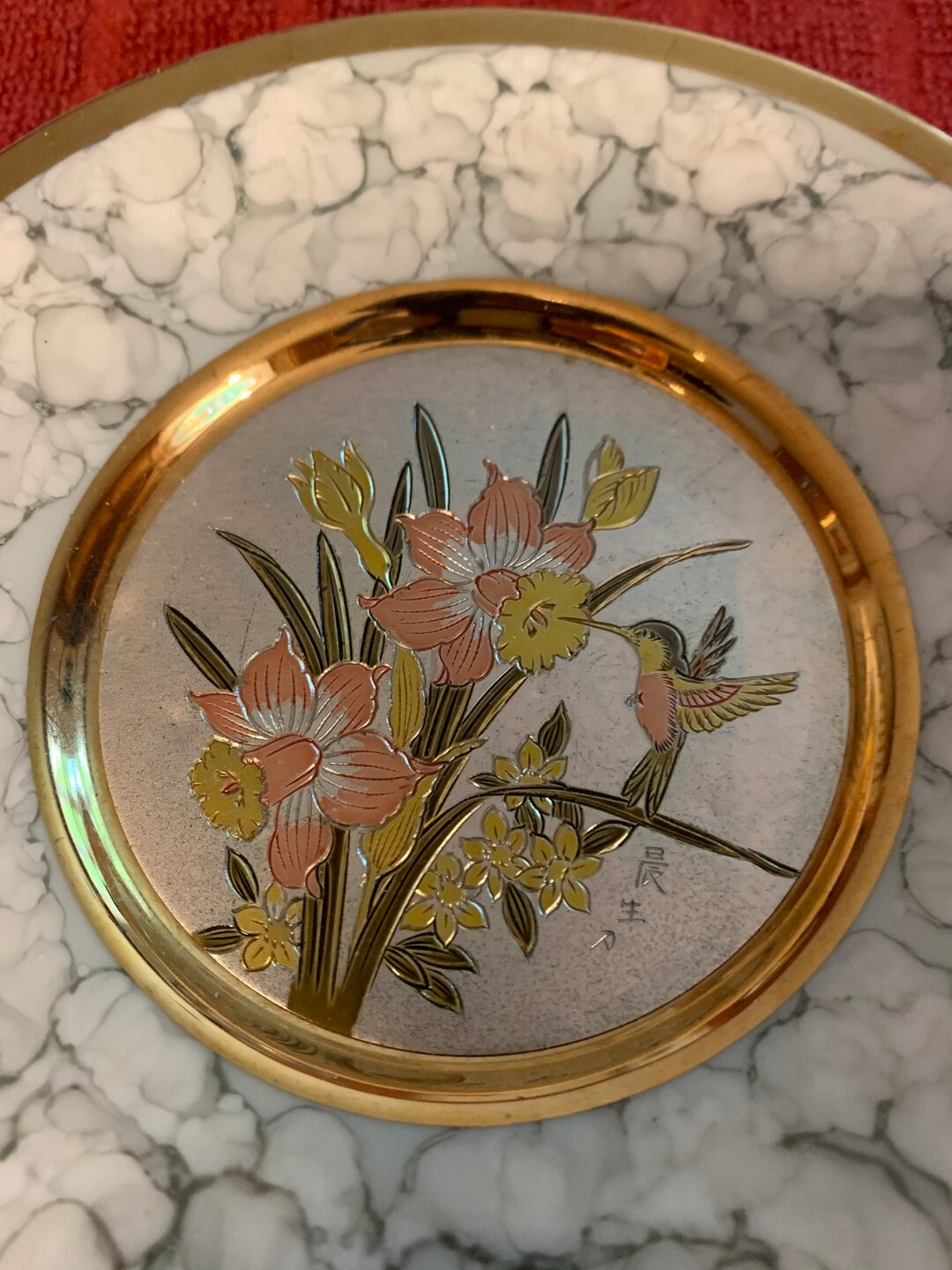 Art of Chokin Plate From Japan - Etsy