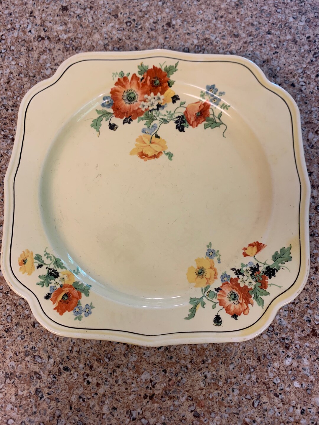 Sebring Pottery Platter and Plate — the Poppy Golden Maize - Etsy