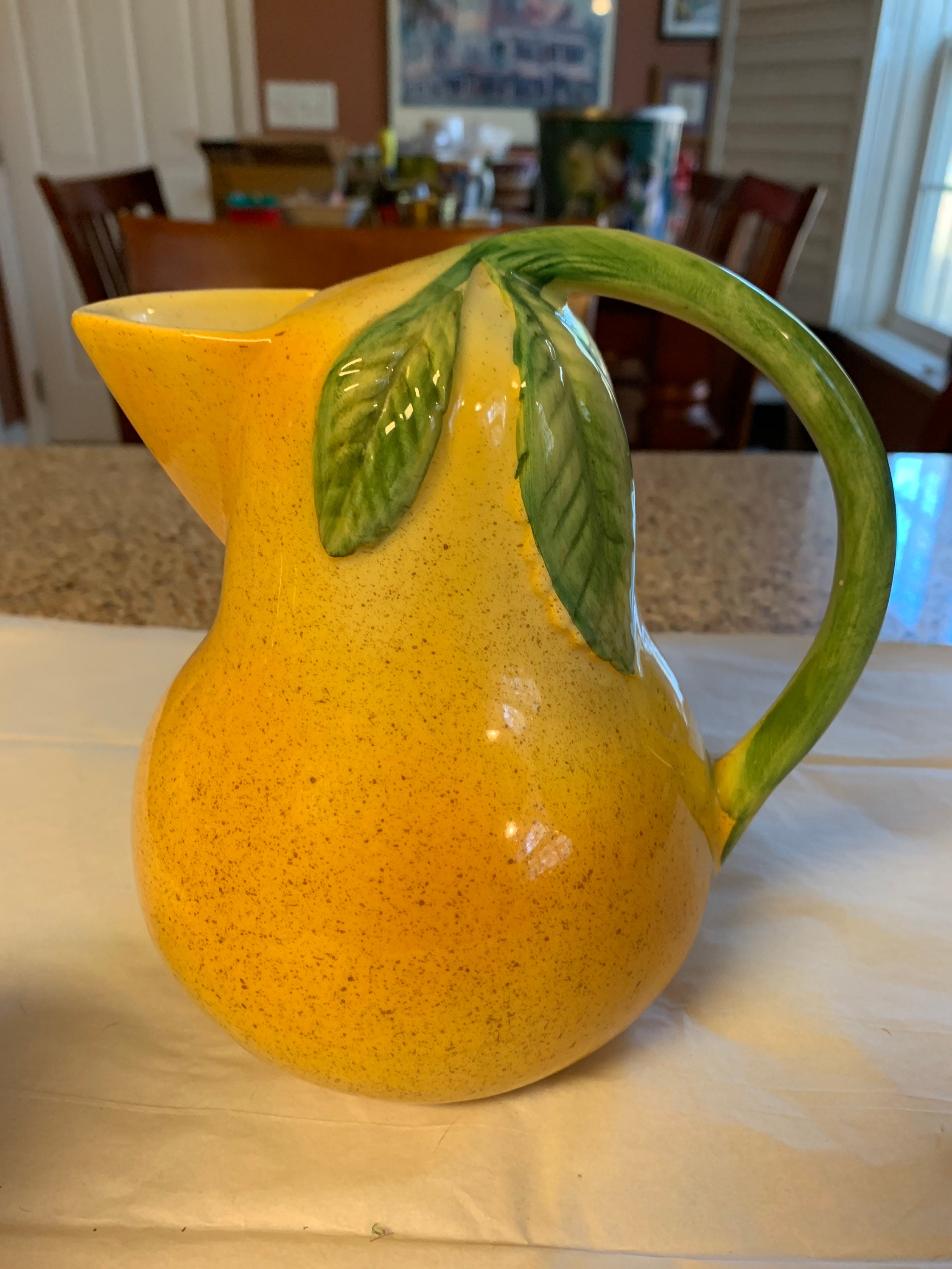 Yellow Pear Pitcher With 2 Pear Mugs - Etsy