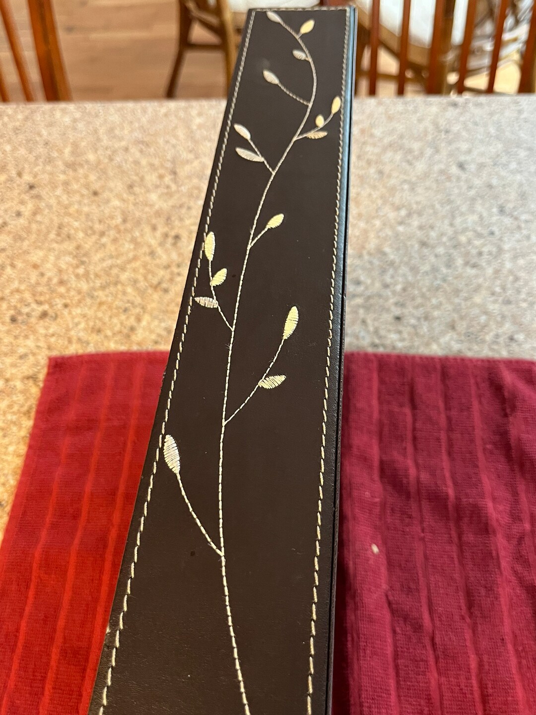 Leather Butler Tray With Saddle Stitching - Etsy