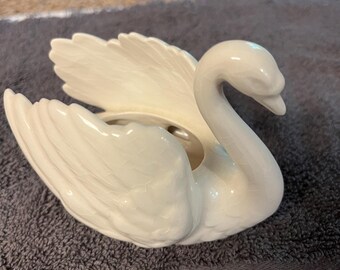 Vintage West Germany Swan Planter Vase, Goebel Swan, Swan, White Swan ...