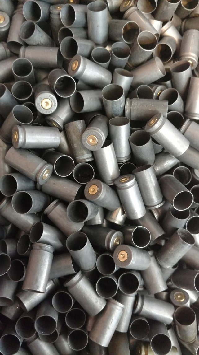 9mm Steel Bullet Casings Set of 50. Dark Steel Tone Empty | Etsy