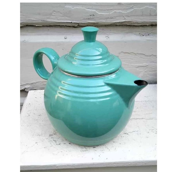 Green Enamel Teapot - Etsy
