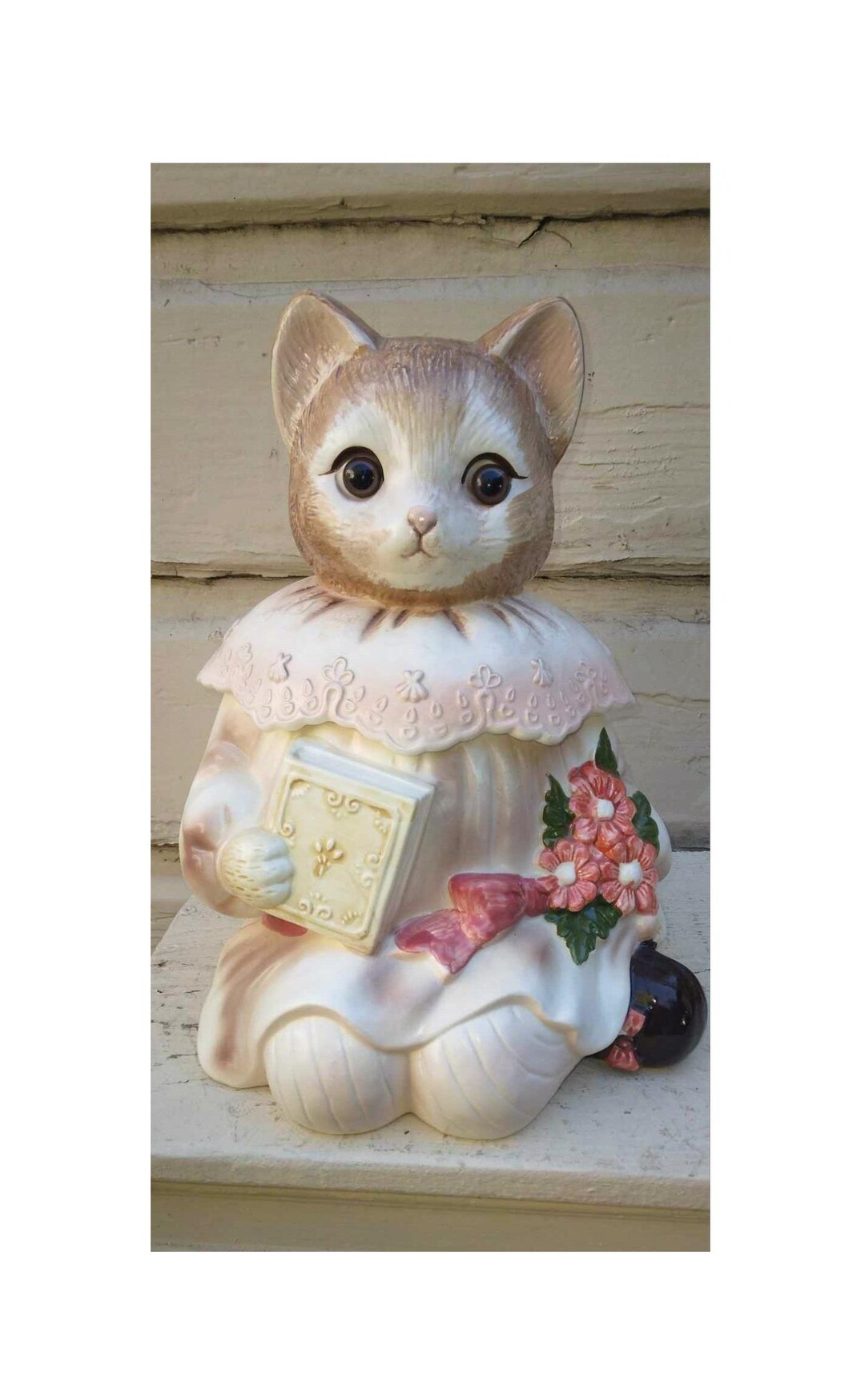 Adorable Vintage "emily" the Cat Hand Painted Porcelain Lidded Cookie ...