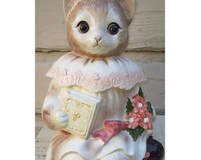 Adorable Vintage "emily" the Cat Hand Painted Porcelain Lidded Cookie ...