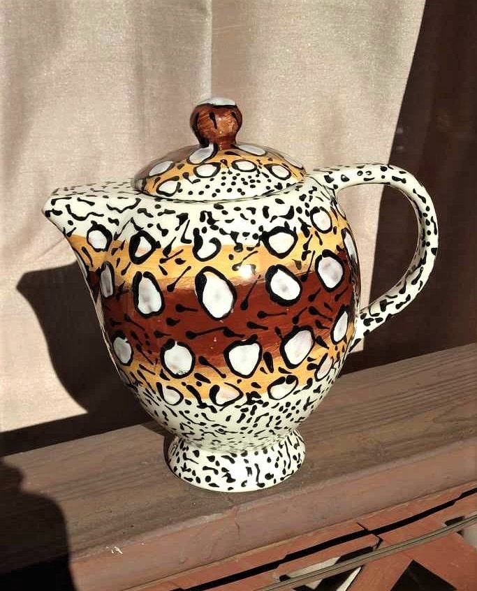 FUN & Classic Leopard, Cheetah Animal Print Patterned Ceramic Art ...