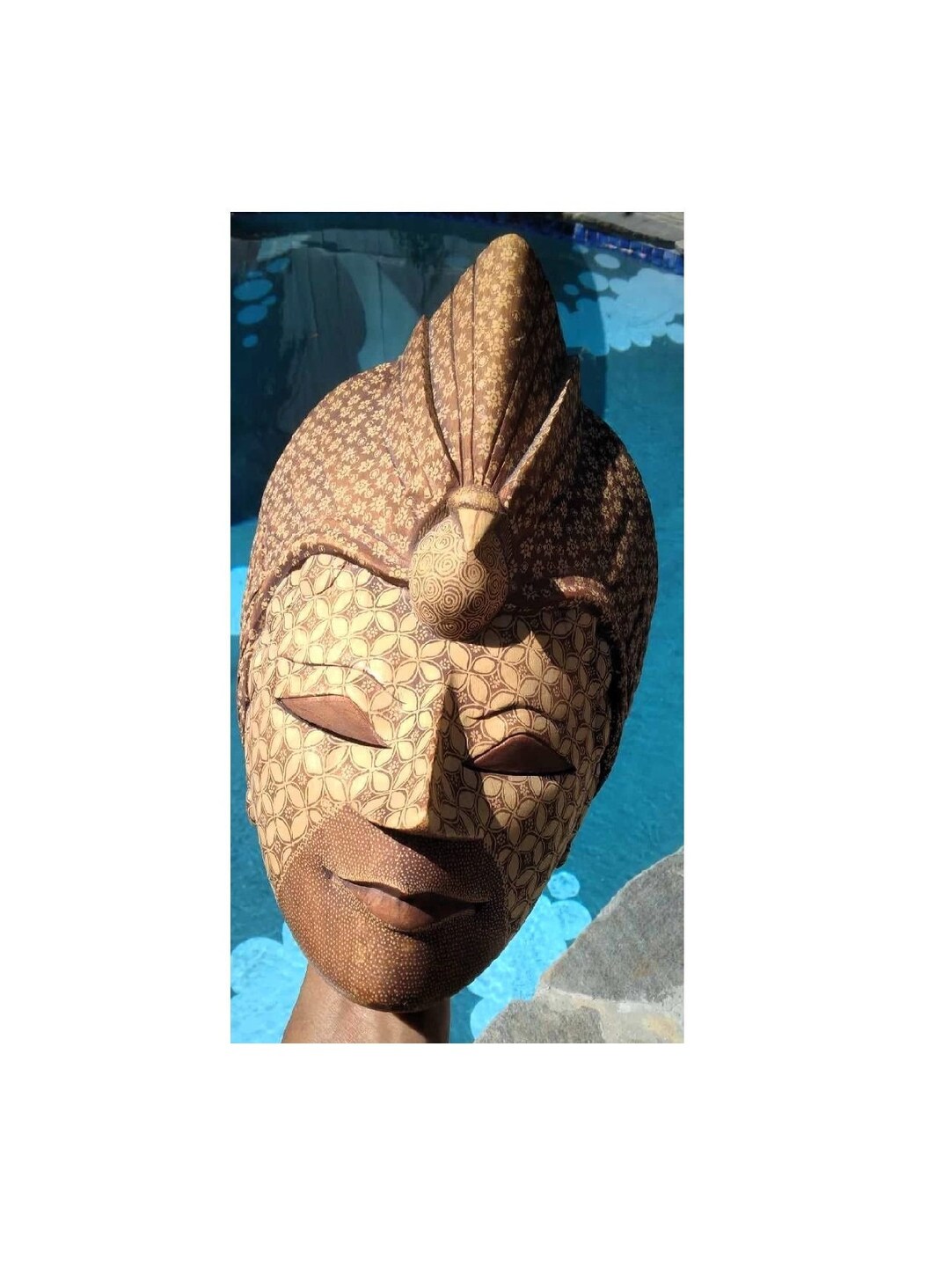 Hand-carved Painted Batik Topeng Indonesian Style Wooden Mask Bird ...