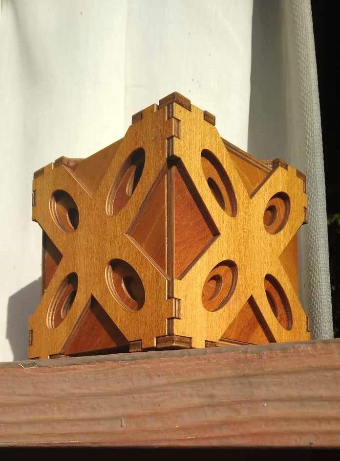 Secret Cross Puzzle Box, Beautiful Wood Model Brain Teaser - Etsy