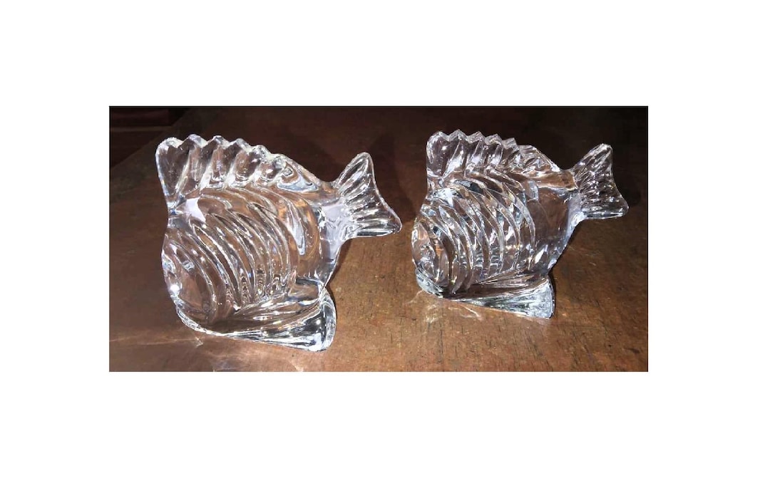 Waterford Crystal Angel Fish Sculptures - A Pair - Etsy