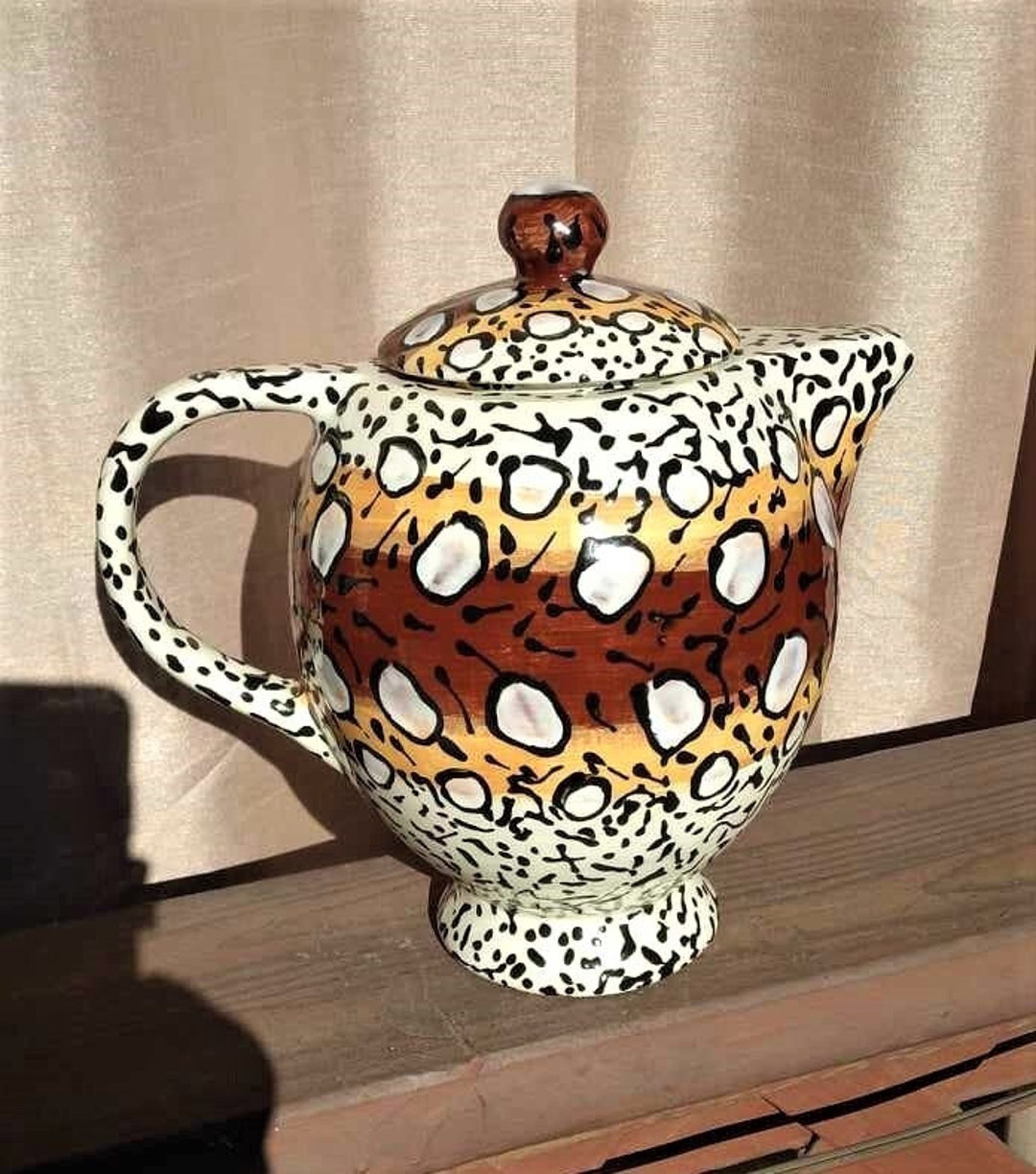 FUN & Classic Leopard, Cheetah Animal Print Patterned Ceramic Art ...