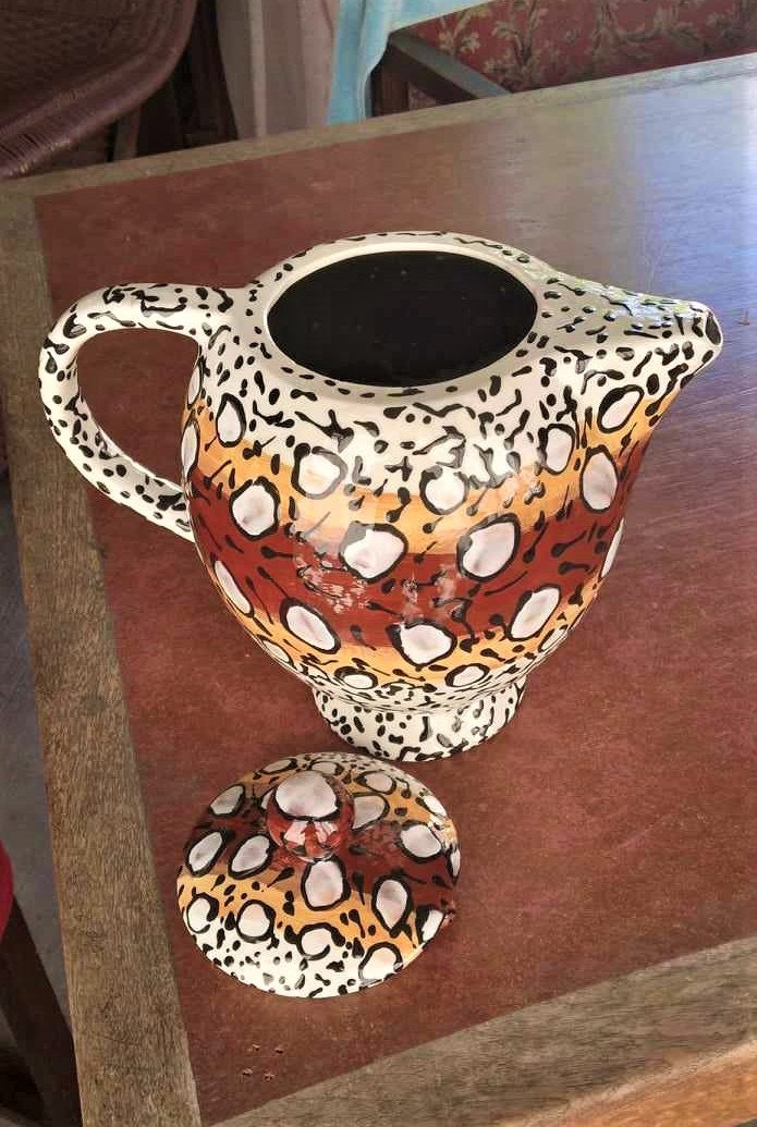 FUN & Classic Leopard, Cheetah Animal Print Patterned Ceramic Art ...