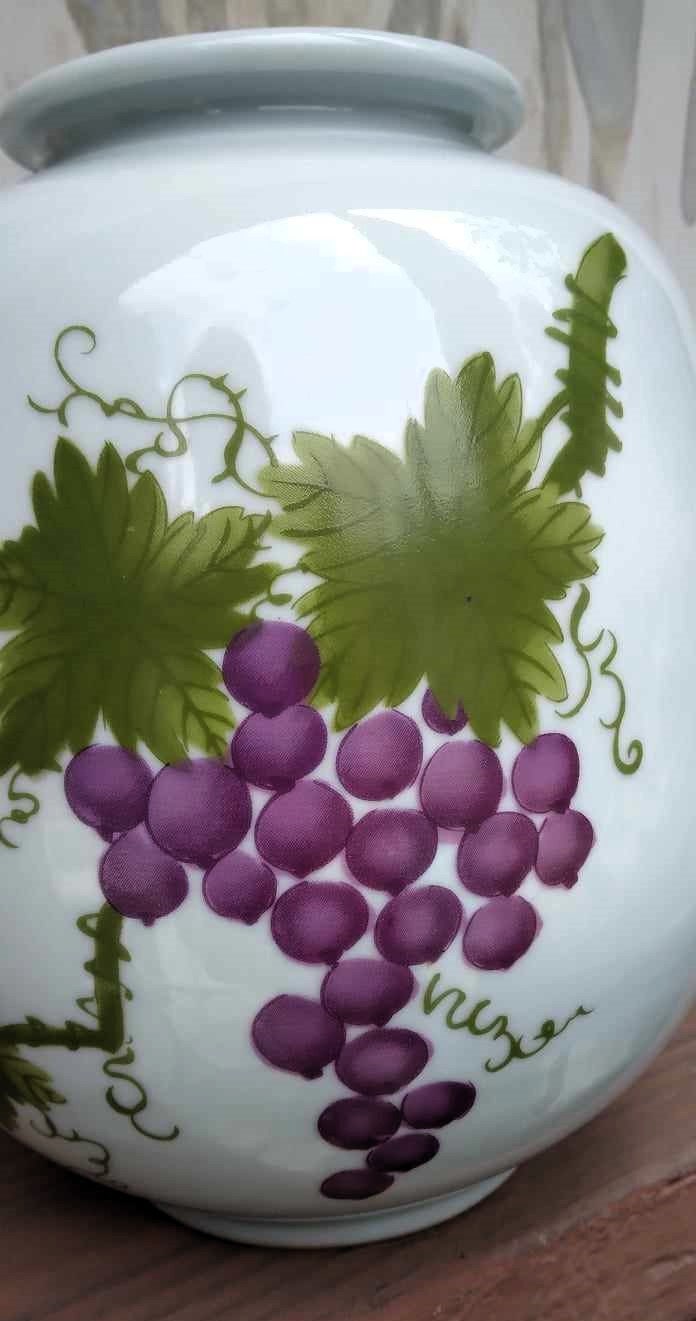 Korean Christian Prayer Vase With Grapes, Vines & Korean Calligraphy - Etsy
