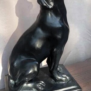 Sitting Black Labrador Heavy Poly Resin Square Mounted Sculpture - Etsy