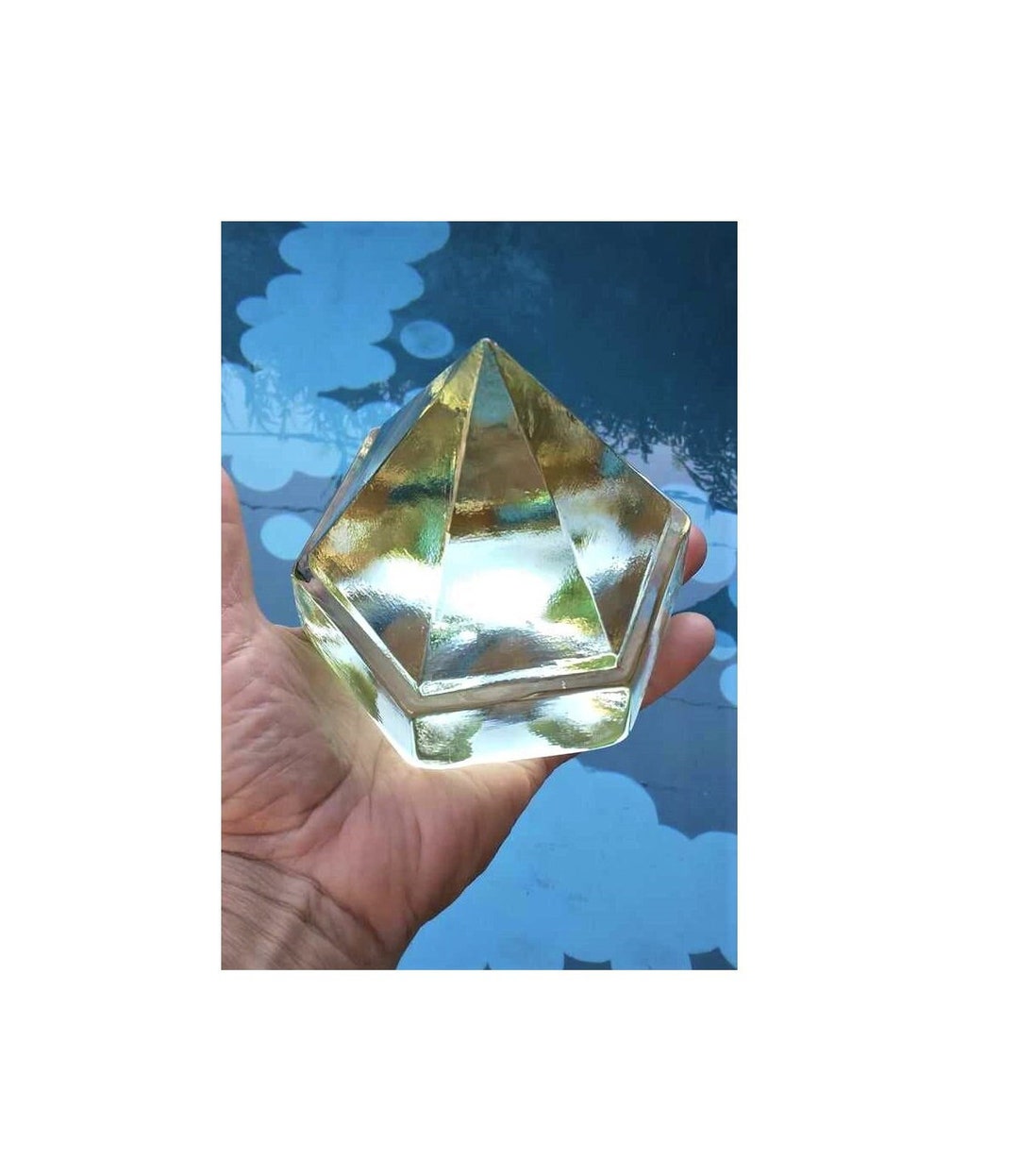 Heavy Light Green Ship Deck Glass Prism Pyramid Nautical - Etsy