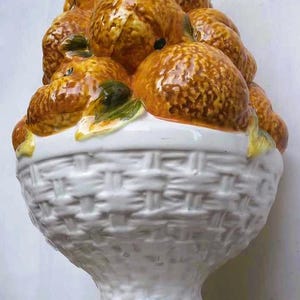 Stunning MCM Italian Majolica Hand Painted Porcelain Orange Tree ...