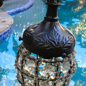 Stunning Rustic Sculpted Deer Head Wall Sconce With Crystal Beaded Cage Light - Etsy