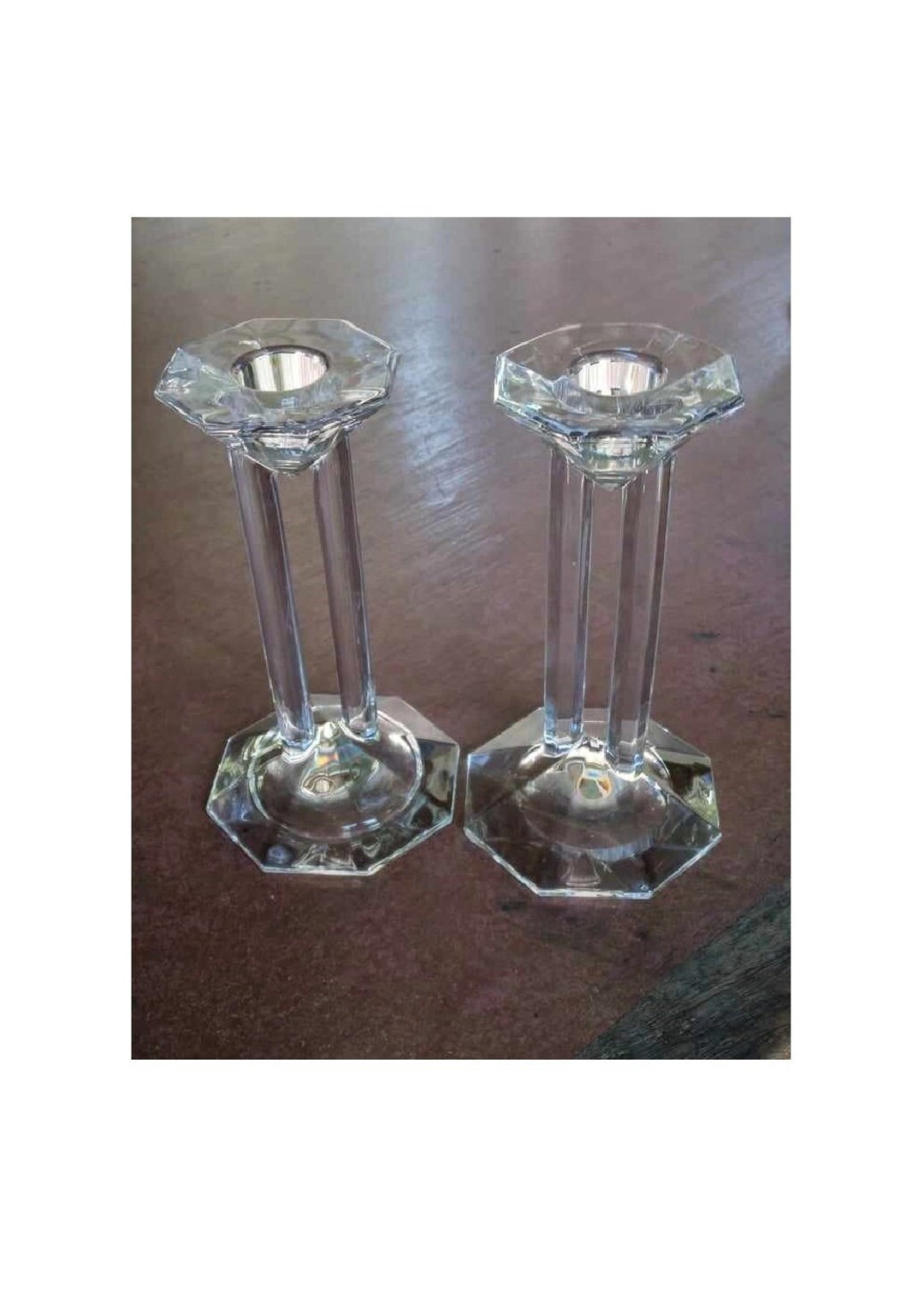 A Pair of Fabulous Marc Aurel 24% Lead Crystal Bleikristall Candle ...
