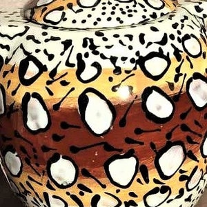 FUN & Classic Leopard, Cheetah Animal Print Patterned Ceramic Art ...