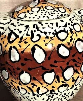 FUN & Classic Leopard, Cheetah Animal Print Patterned Ceramic Art ...