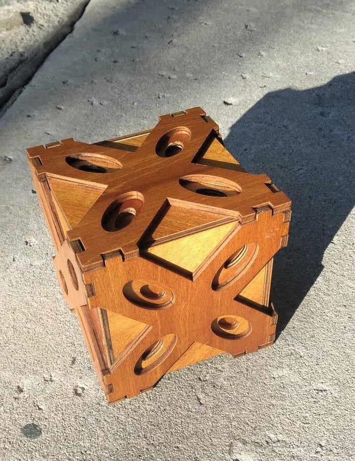 Secret Cross Puzzle Box, Beautiful Wood Model Brain Teaser - Etsy