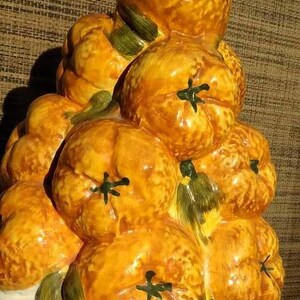 Stunning MCM Italian Majolica Hand Painted Porcelain Orange Tree ...