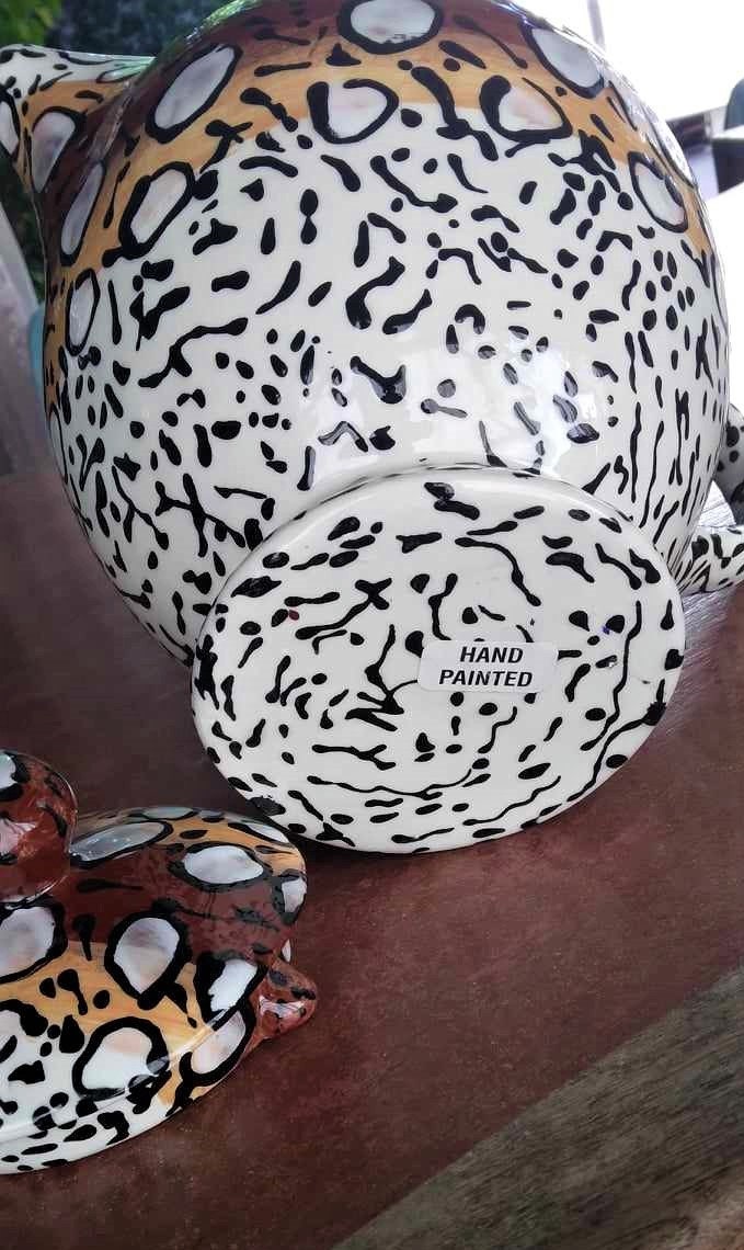 FUN & Classic Leopard, Cheetah Animal Print Patterned Ceramic Art ...