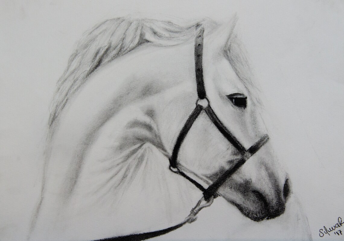 Handmade Custom Portrait Drawing- Charcoal - Etsy