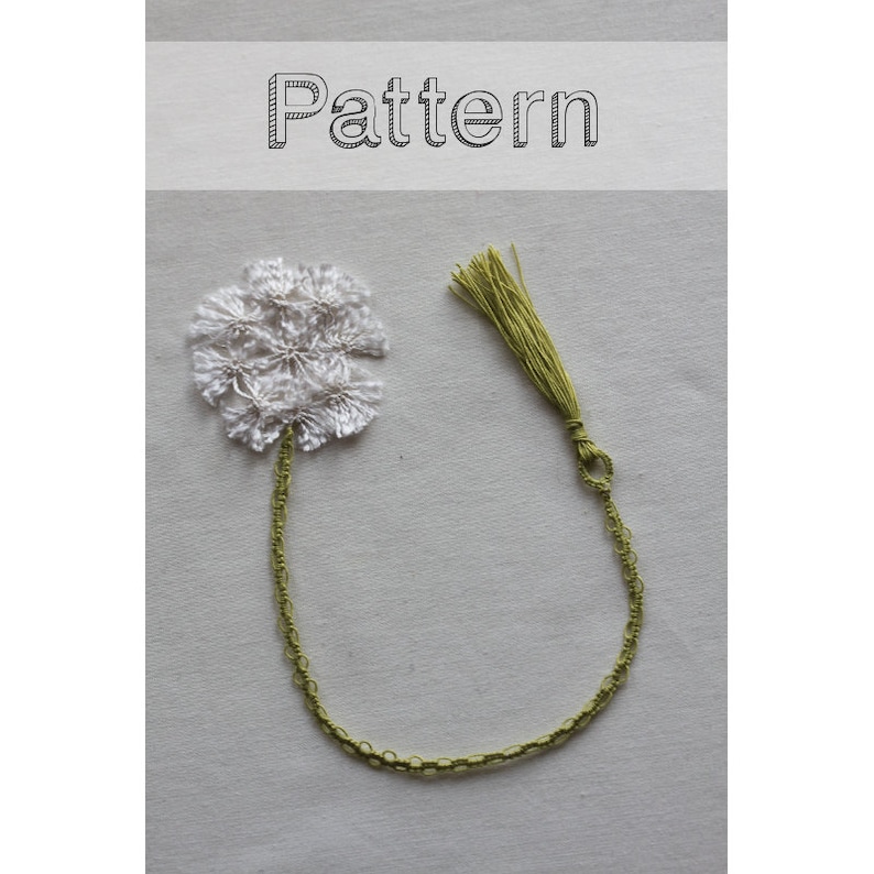 Dandelion Bookmark Tatting Pattern Flower Bookmarks Tatted Lace ...
