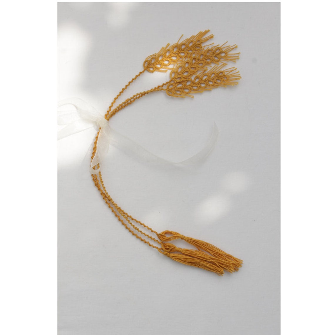 Ear of Wheat Bookmark Tatting Pattern Beginner Bookmarks Tatted Lace ...