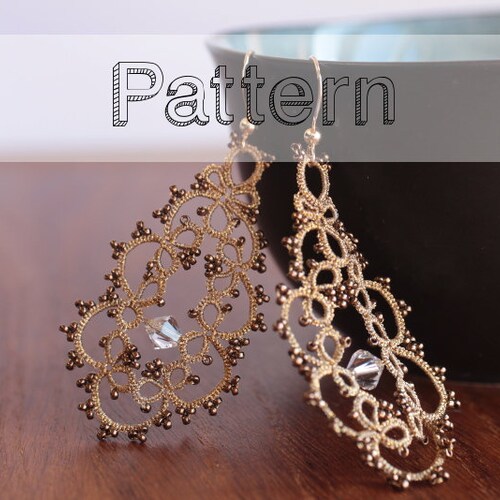 Tatting Heart Pattern Frivolite Lace Earrings Tutorial - Etsy