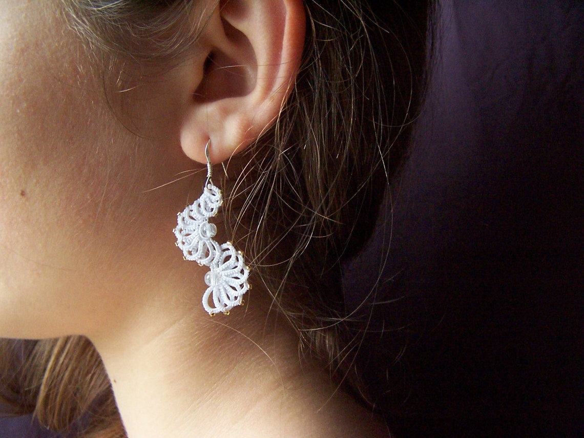 Tatting Pattern for Earrings Tatted Jewelry Shuttle - Etsy