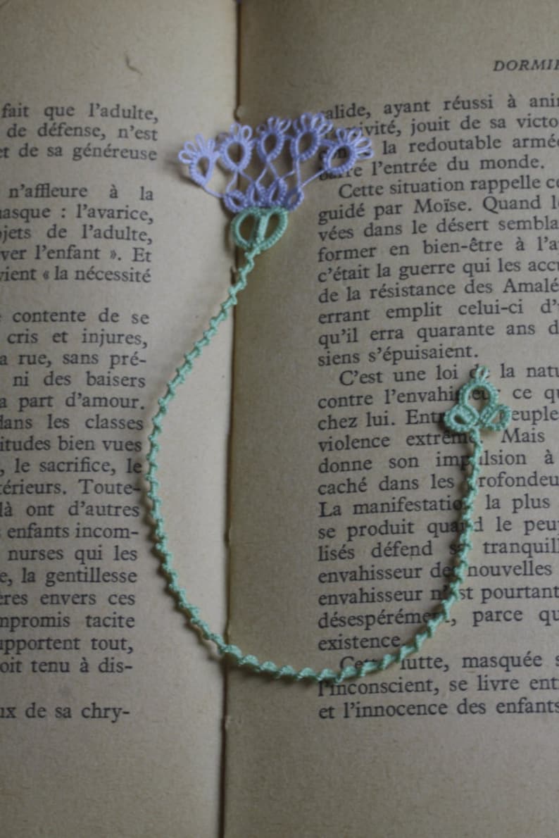 Flower Bookmark Tatting Pattern Beginner Bookmarks Tatted Lace, Easy ...