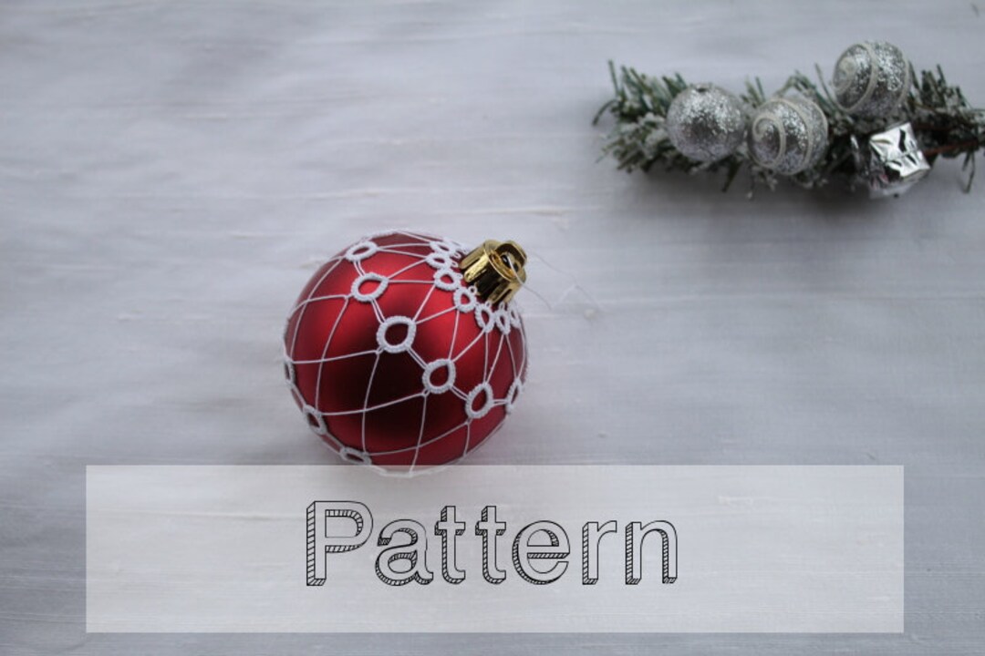 Christmas Baubles Tatting Pattern Beginner Tatted Ball Ornament Easy ...