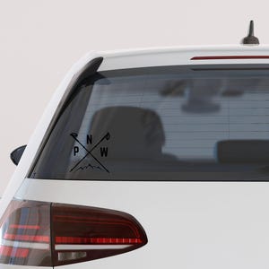 PNW Skiing Hiking Vinyl Decal: Outdoors Car Bumper Sticker - Etsy