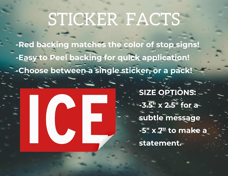 Stop ICE Sticker | Waterproof Resist Decal, Social Justice - Etsy