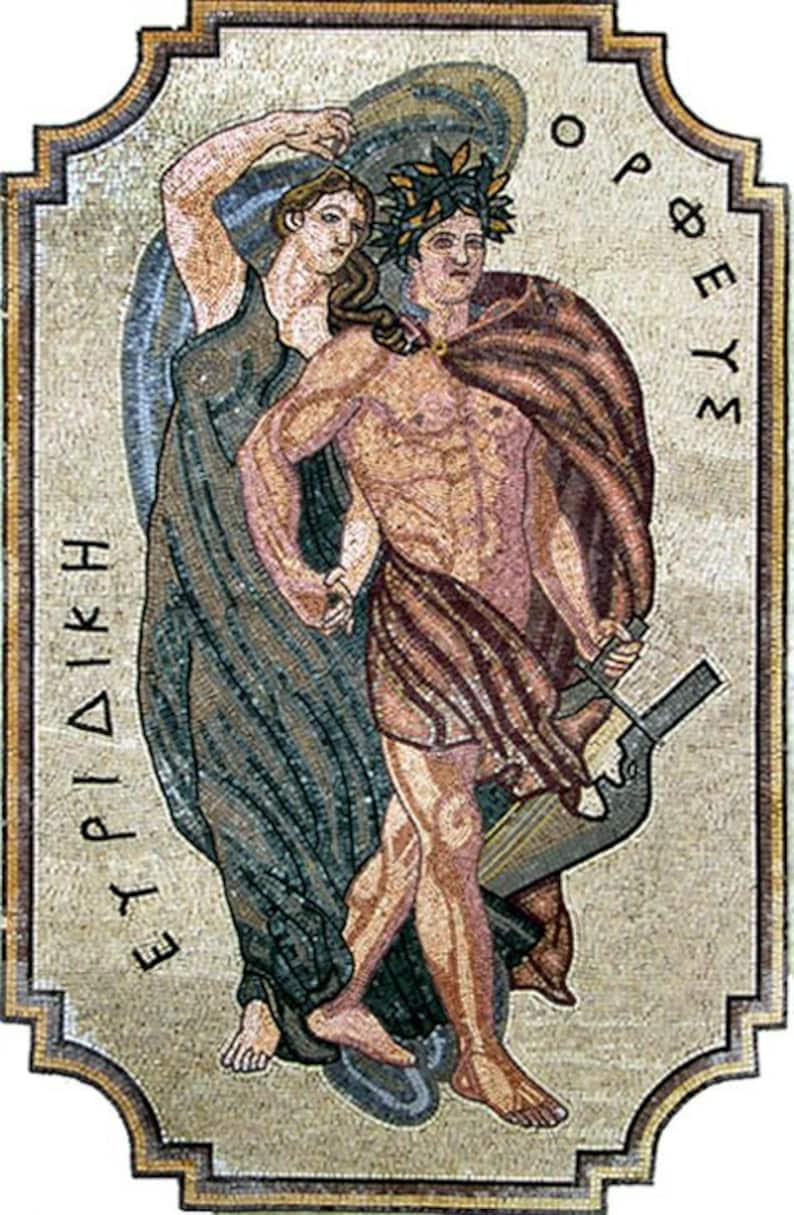 Orpheus and Eurydice Greek Mosaic Art | Etsy