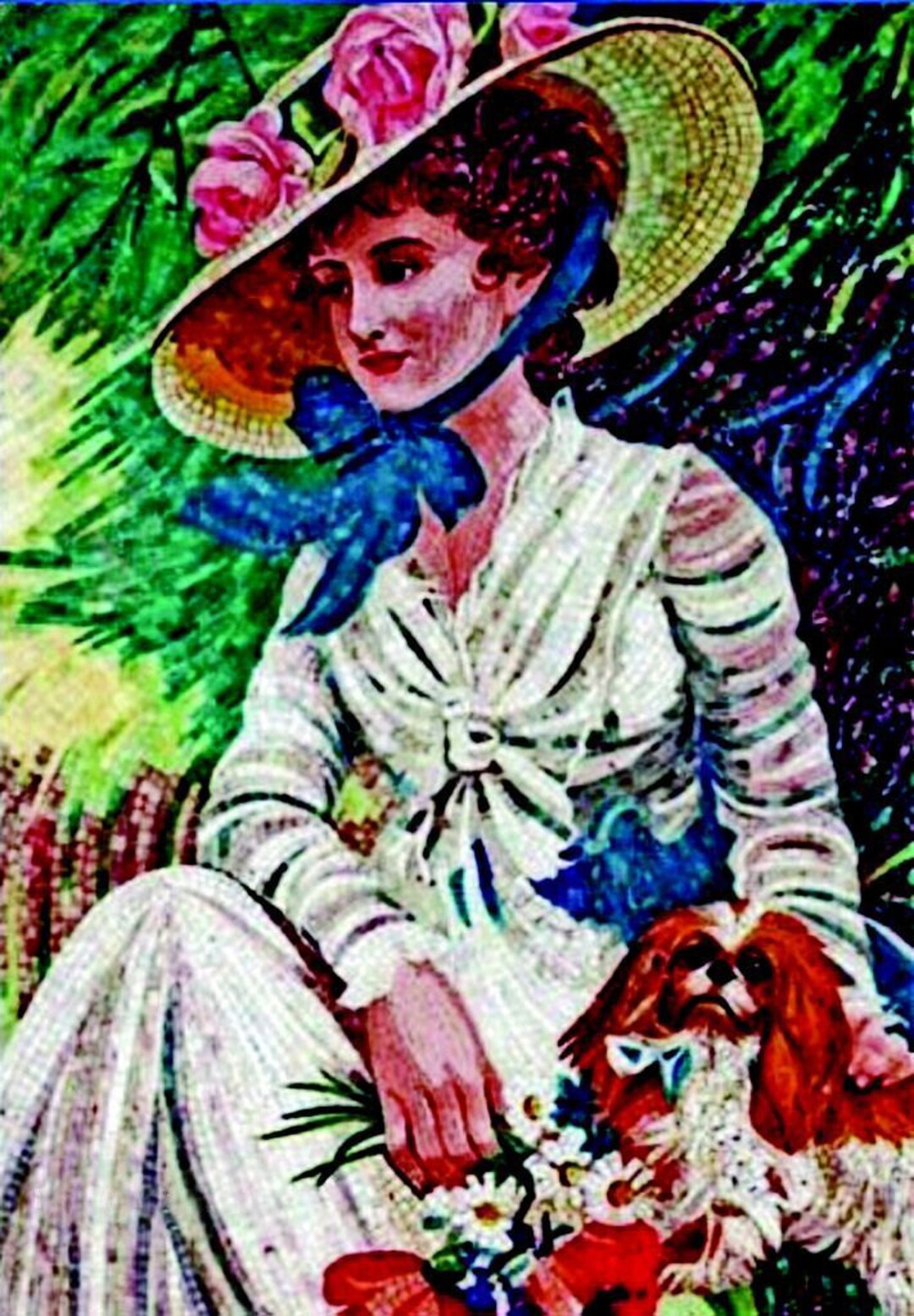 Mosaic Art - Portrait of a Lady - Etsy