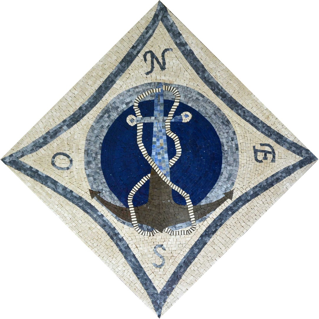 Nautical Mosaic - Anchor Compass - Etsy