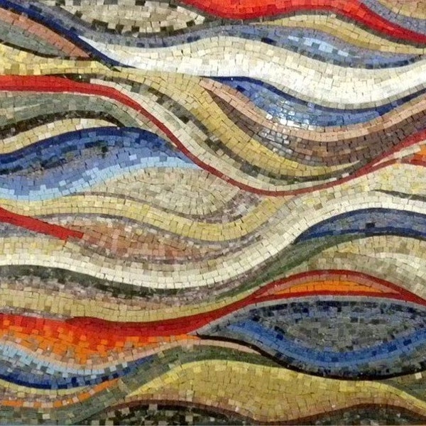 Mosaic Wave Art - Etsy