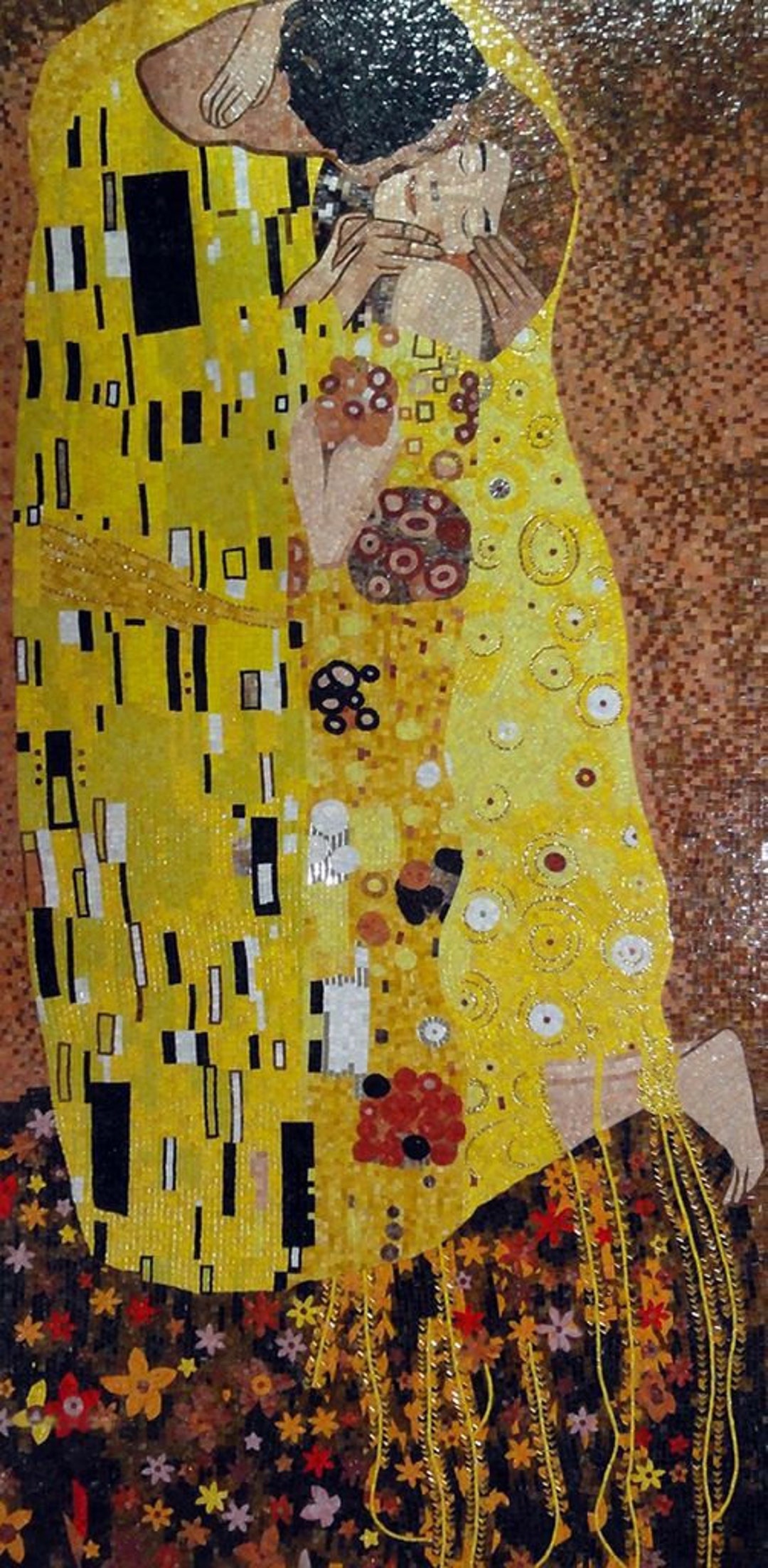 Gustav Klimt "the Kiss" - Glass Mosaic Reproduction - Etsy
